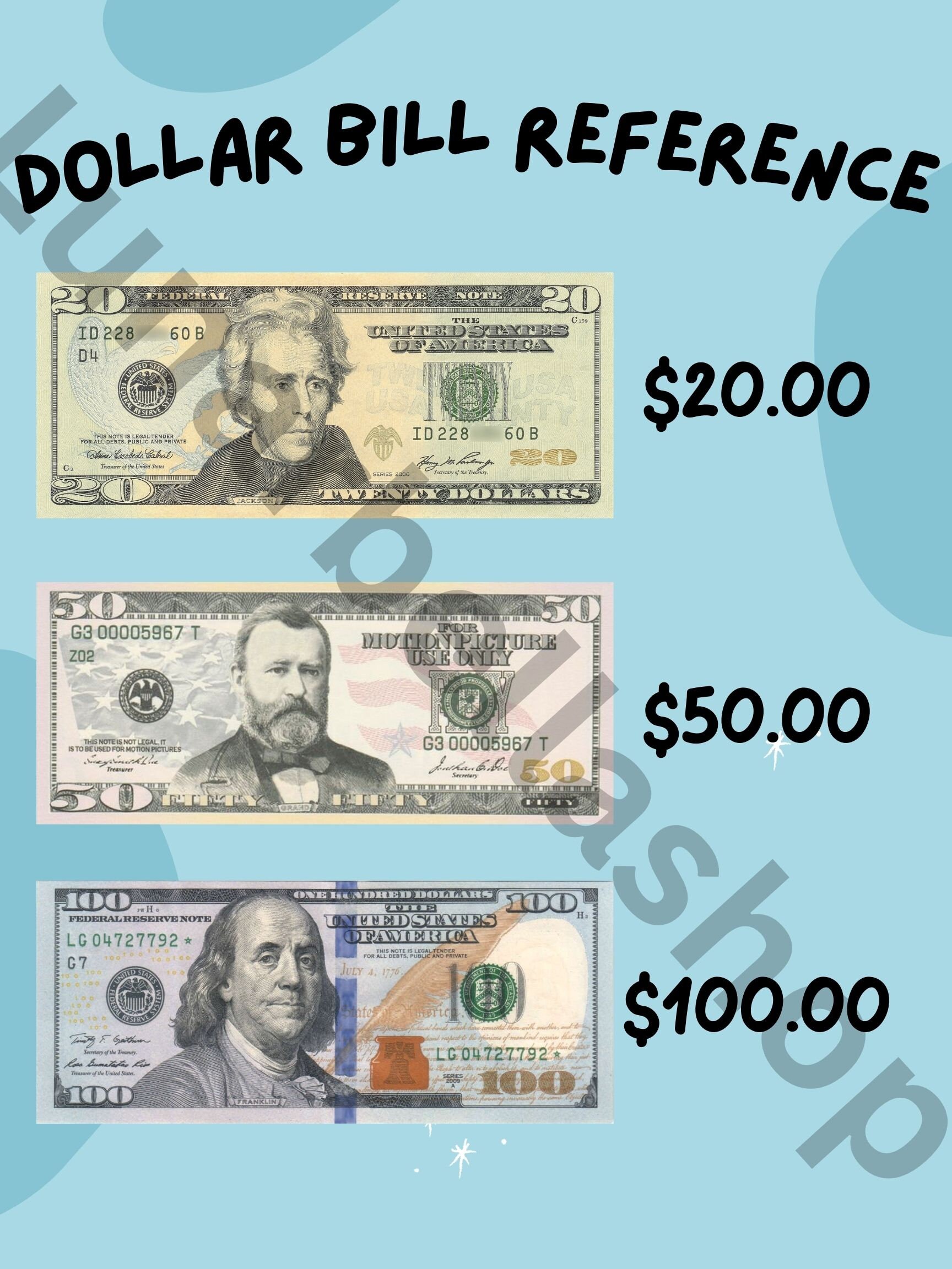 Teacher's MONEY Reference Sheets - Etsy