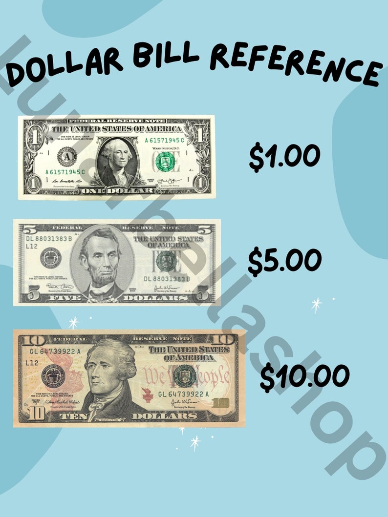 Teacher's MONEY Reference Sheets - Etsy