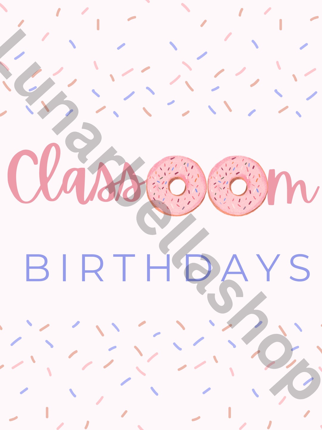 Printable Donut Birthday Theme Bulletin Board for Classroom - Etsy