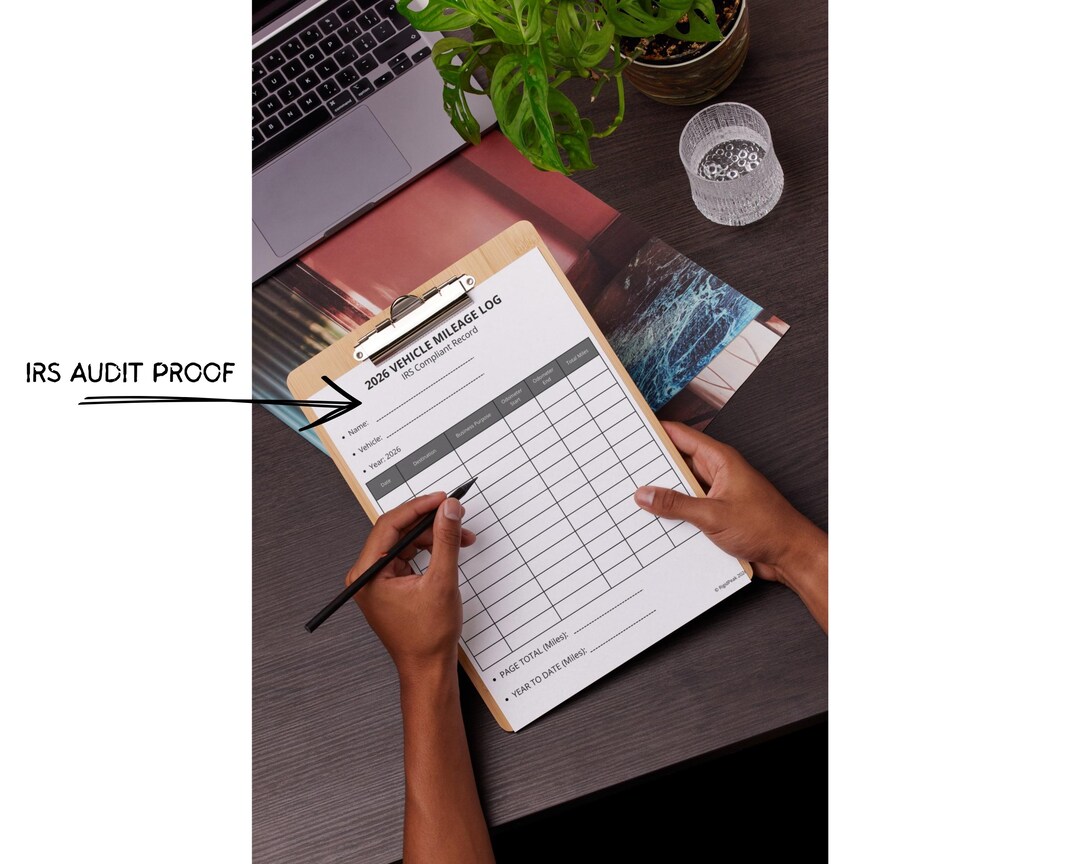 2026 Mileage Log Printable | IRS Compliant Tax Deduction Tracker ...
