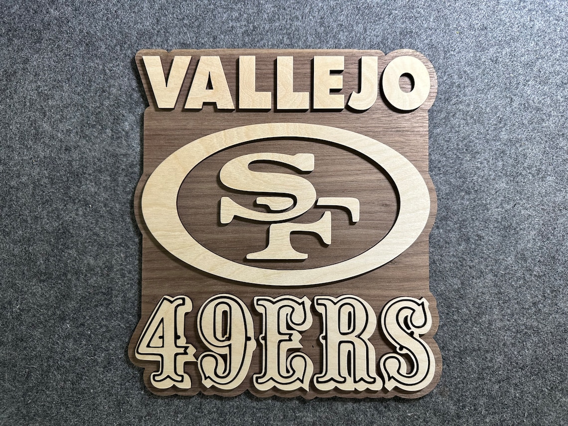 Custom Laser Engraved Sports Team Logo W/ Last Name Raiders Dodgers ...