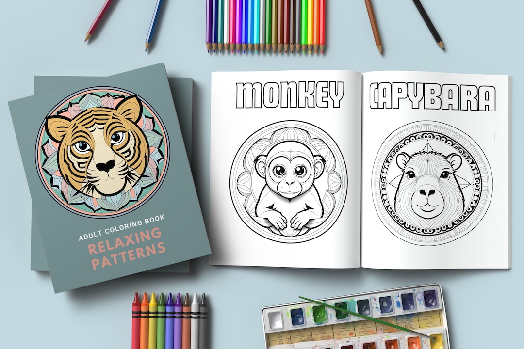 Mindful Mandalas & Wild Jungle: Digital Adult Coloring Book PDF 40 ...