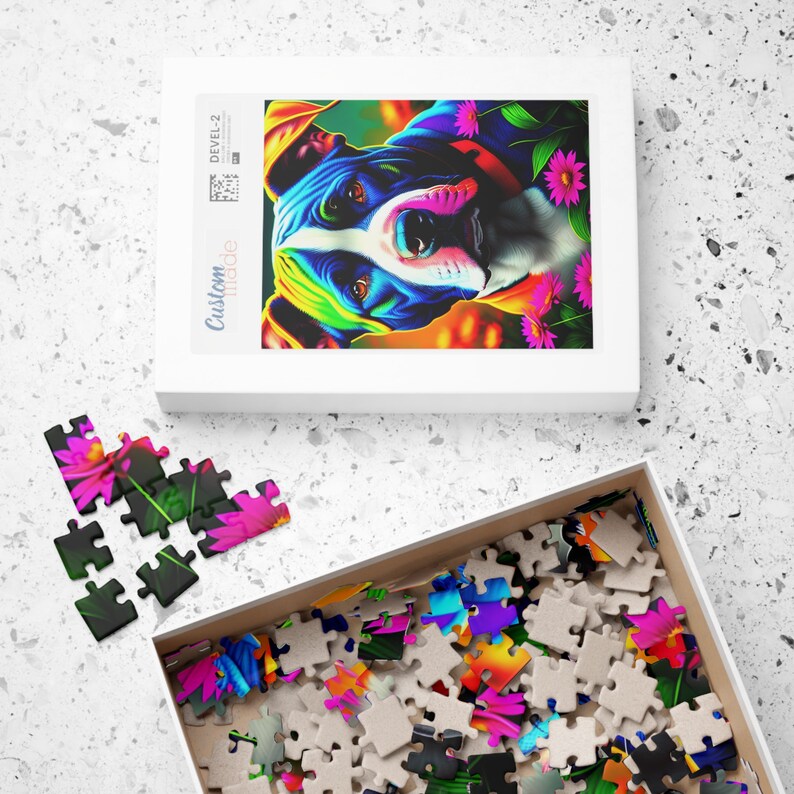 Beautiful and Colorful Pitbull Puzzle, Puzzle, Pit, Jigsaw Puzzle, 110 ...