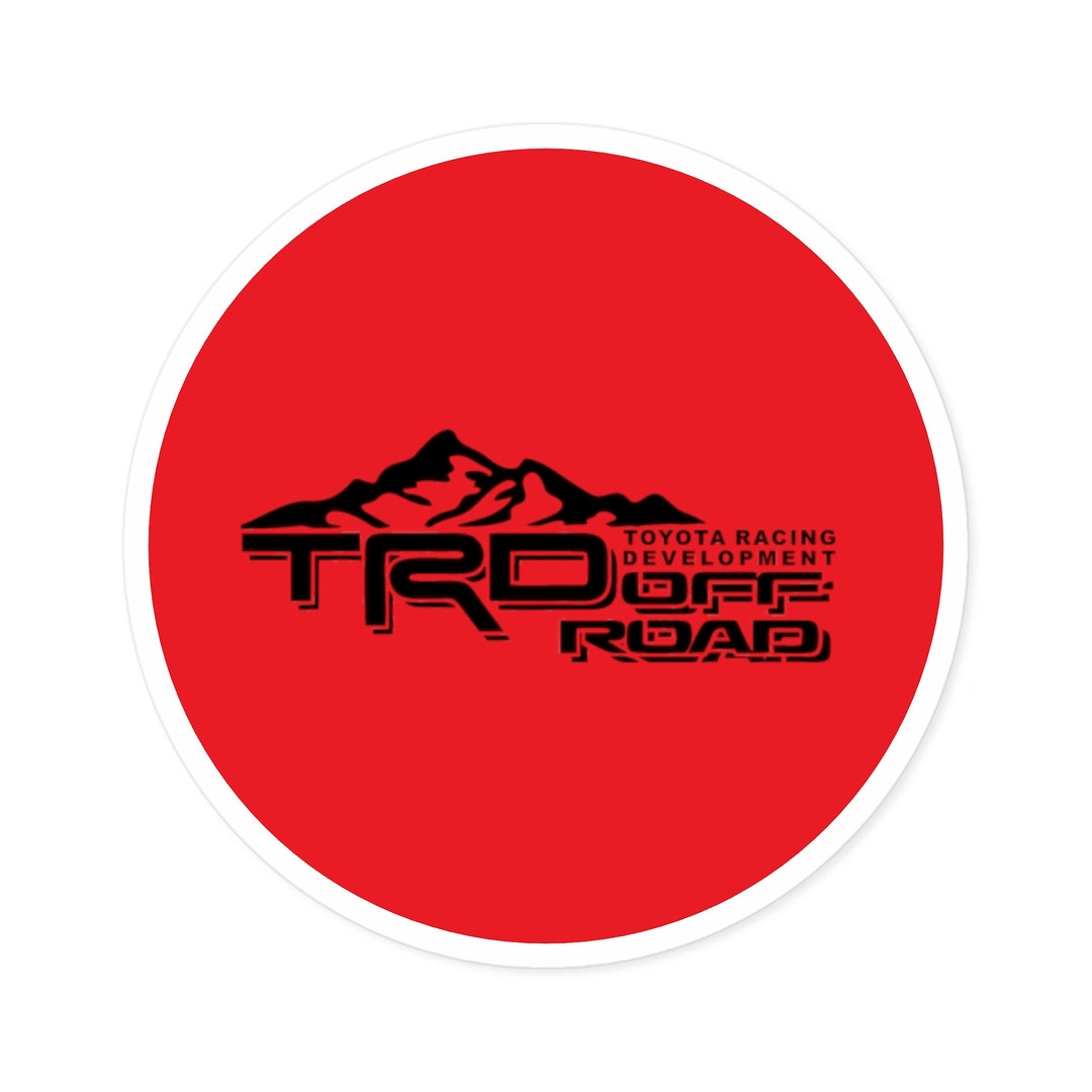 Round Toyota Racing Development Sticker red - Etsy