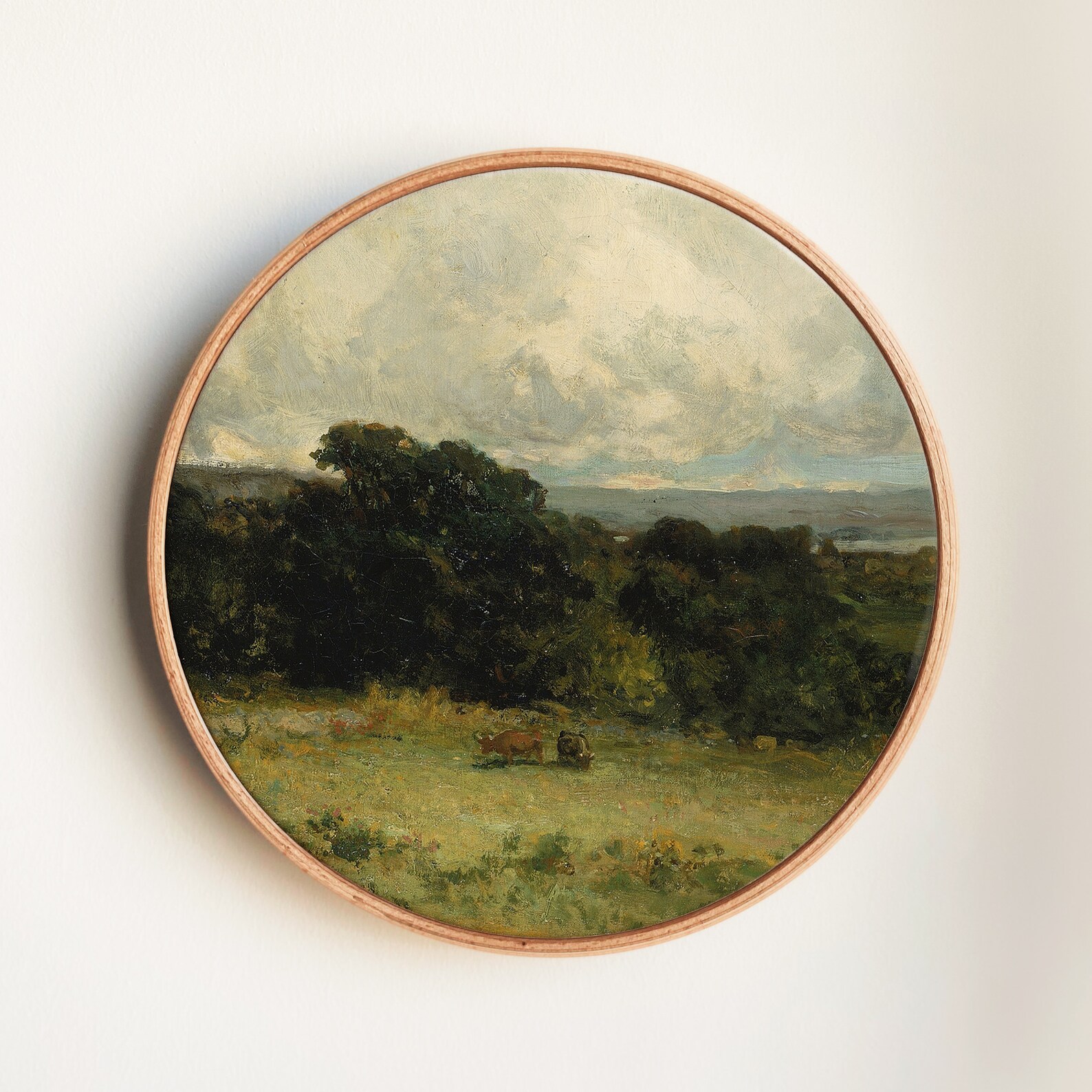 English Countryside Painting, Antique European Art, Rustic Print ...