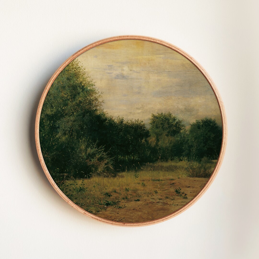 Vintage Landscape Art Print - Serene Woodland Scene - Antique Style ...