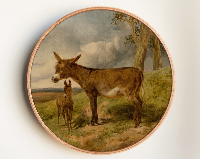 Genuine Rare Antique 1900 Grey Donkey and the Geese Farmyard Book Print ...