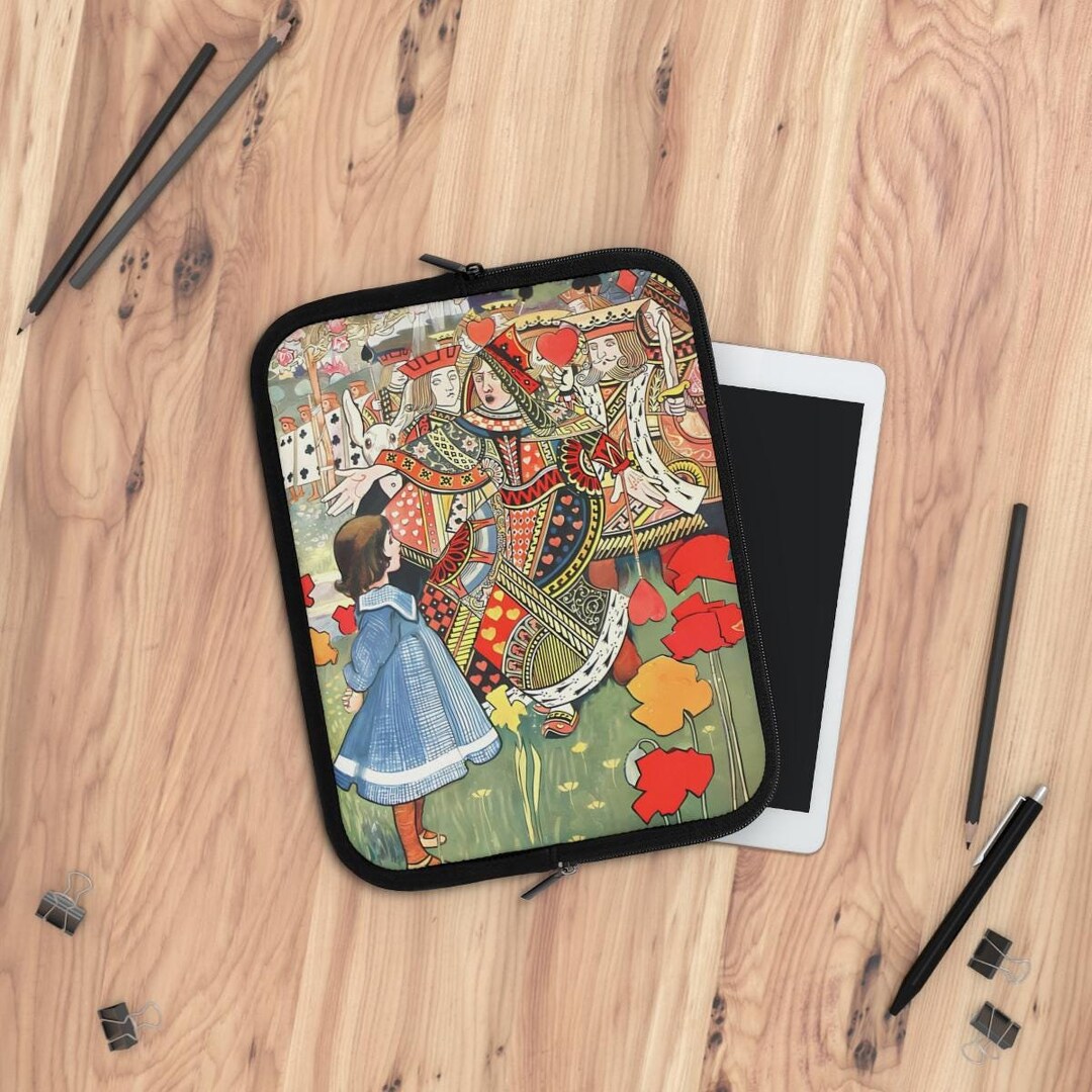 Alice in Wonderland Laptop Sleeve, Tablet Case, Queen of Hearts Book ...