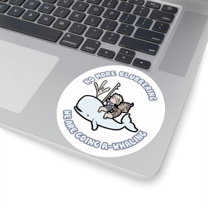 Moby Dick Jumbo Sticker Kawaii Whale Big Decal - Classic Book Quotes ...