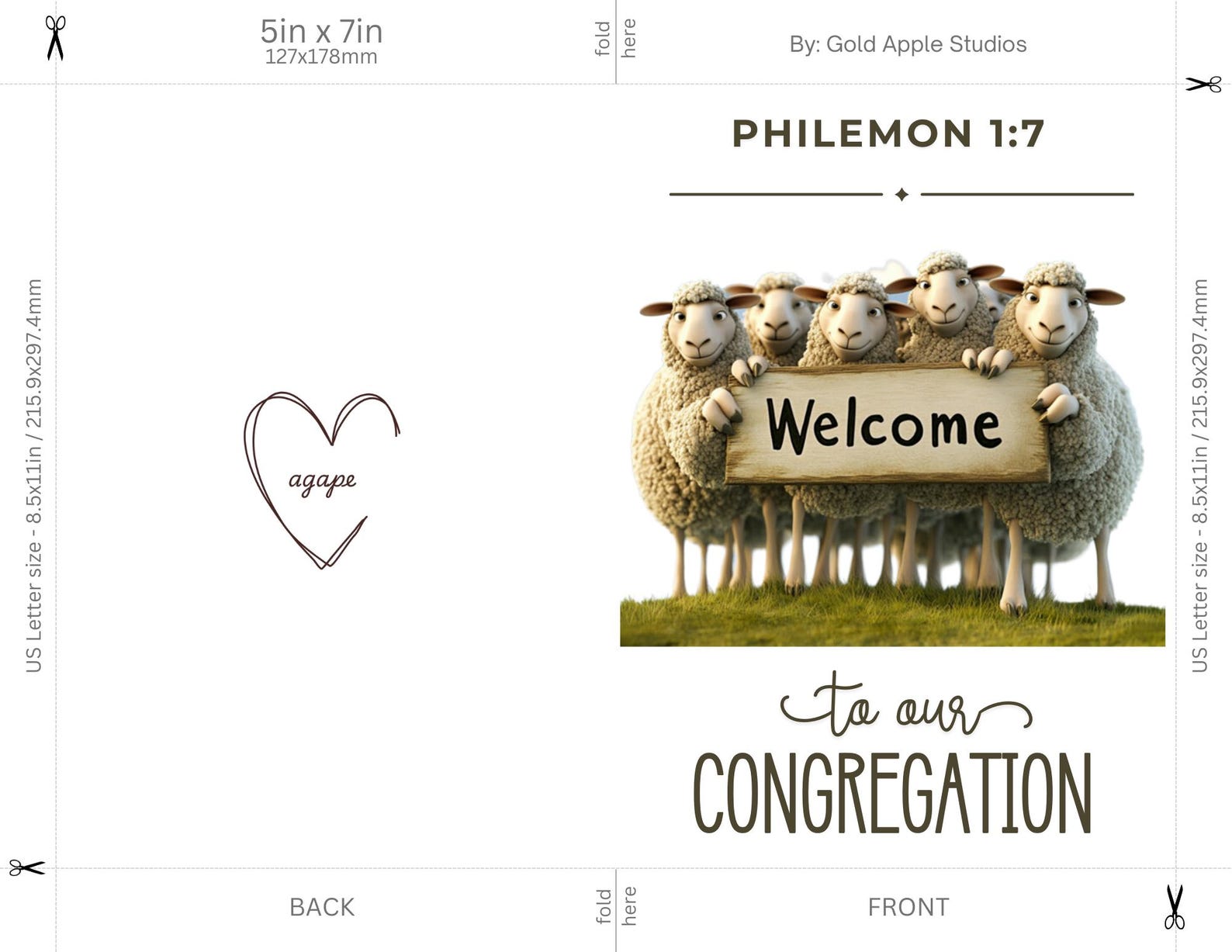 JW Congregation Welcome Card | Sheep Warm Welcome - Etsy