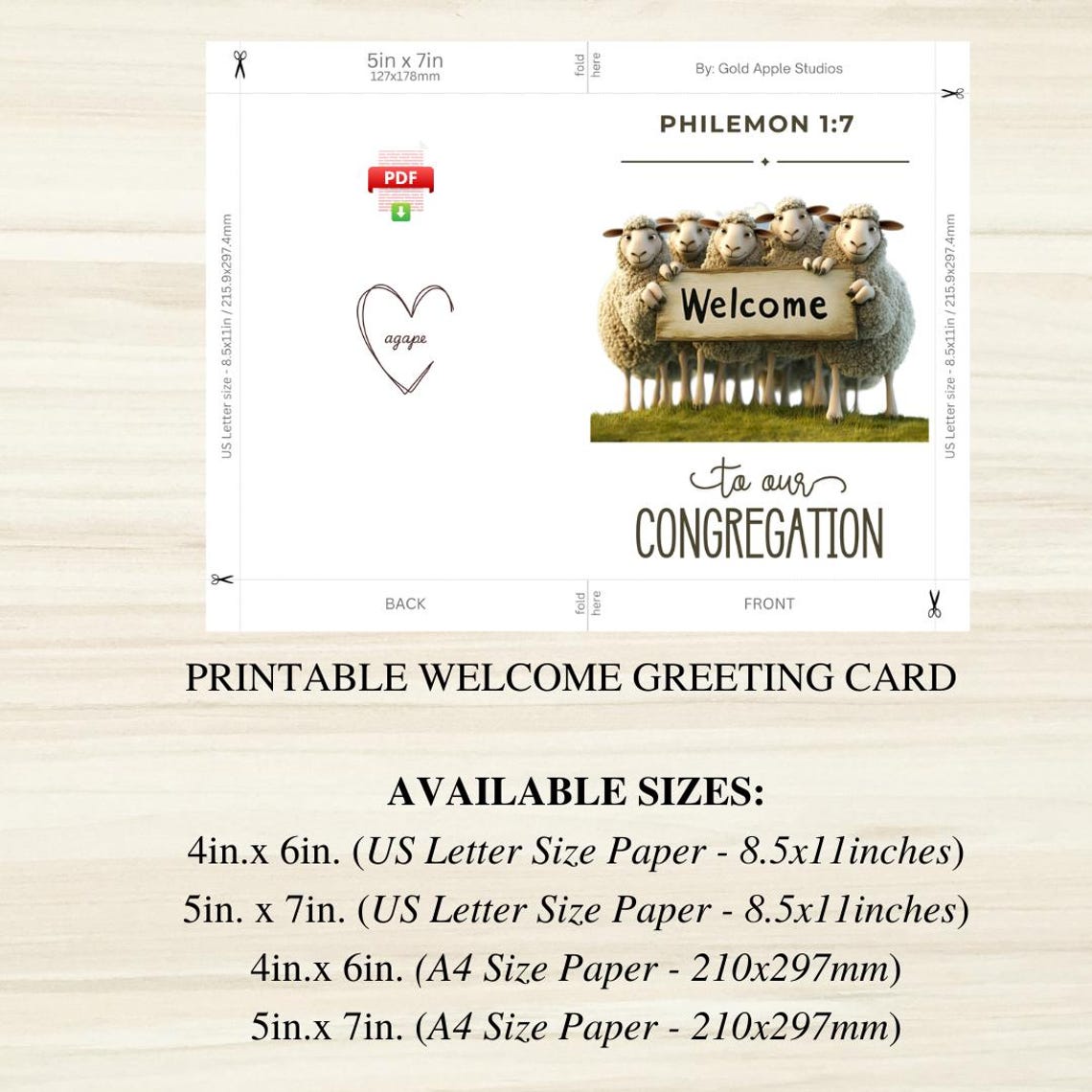 JW Congregation Welcome Card | Sheep Warm Welcome - Etsy