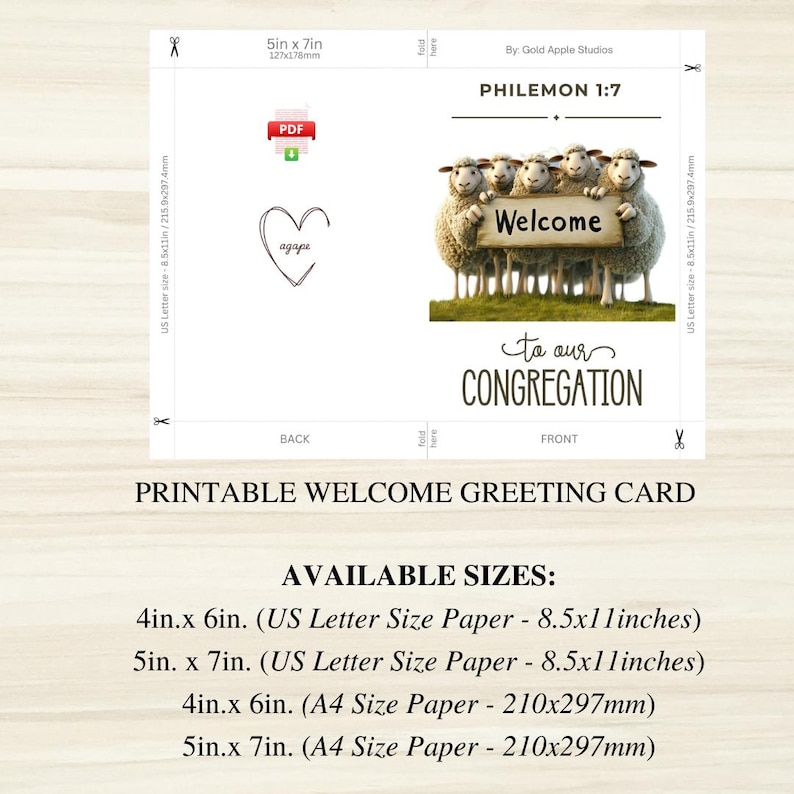JW Congregation Welcome Card | Sheep Warm Welcome - Etsy