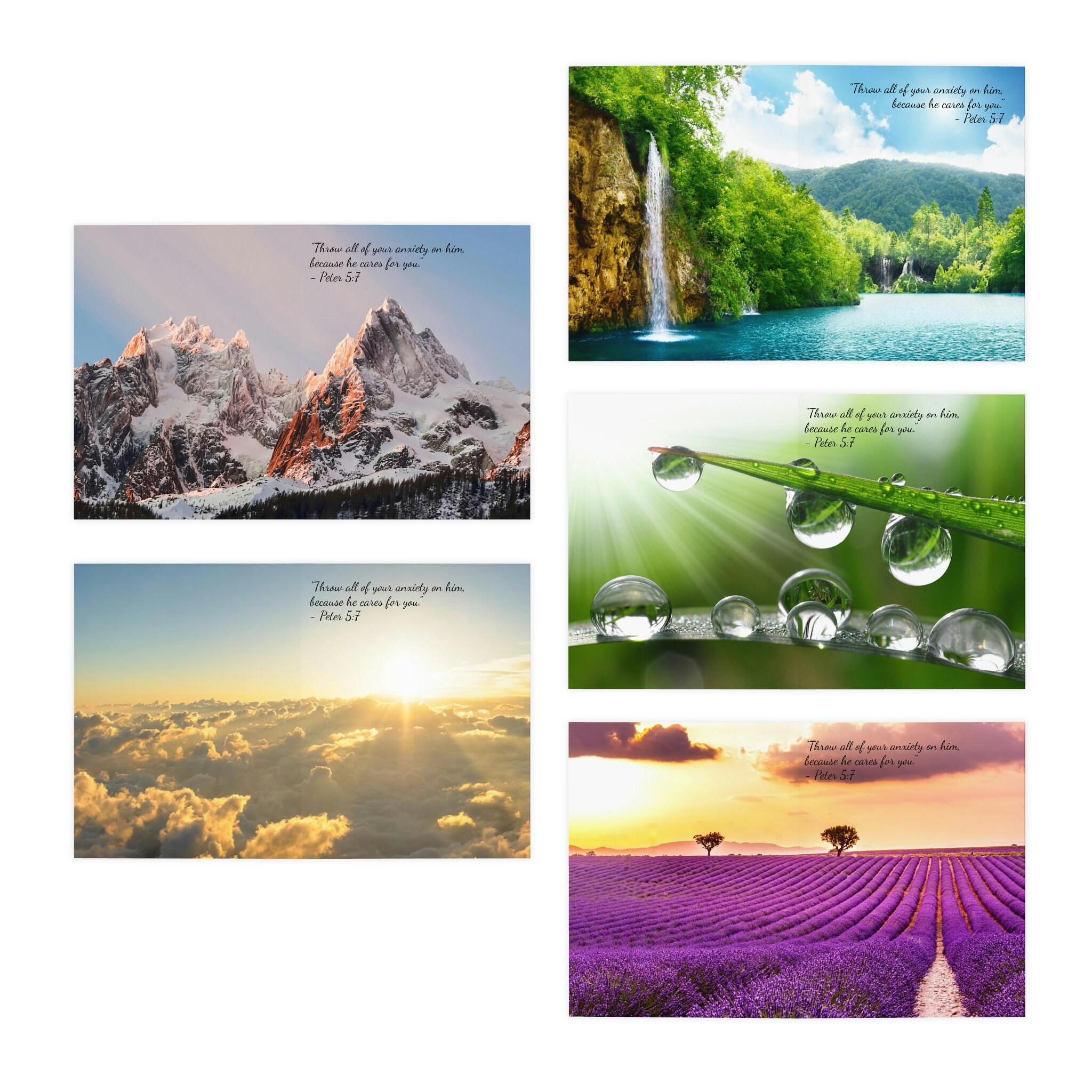 JW Anxiety Comfort Greeting Card - Throw All Your Anxiety Scripture ...