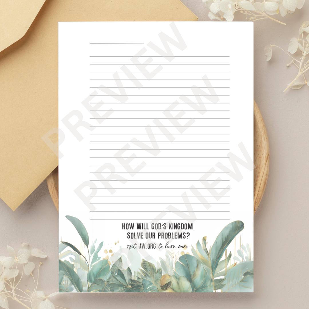 JW Letter Writing Template 9 Newly Released Tracts - Tropical Design ...