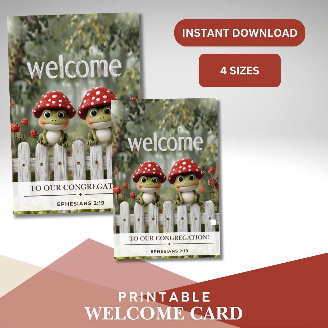 JW Welcome to Our Congregation! Digital Card Download - Frog Design ...