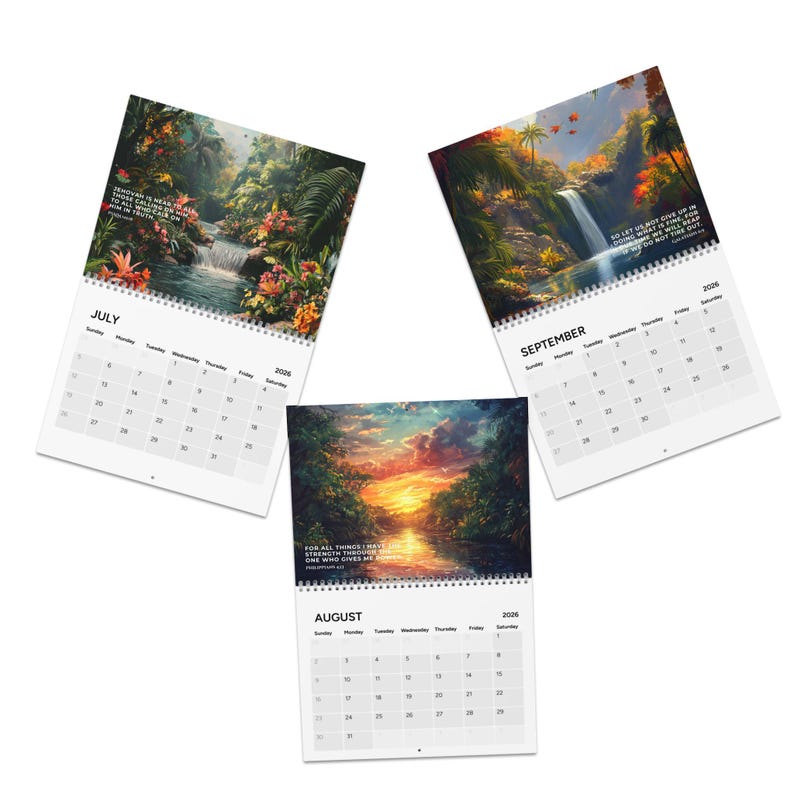 JW Calendar 2026 - Nature Scenes | JW Gift - Etsy