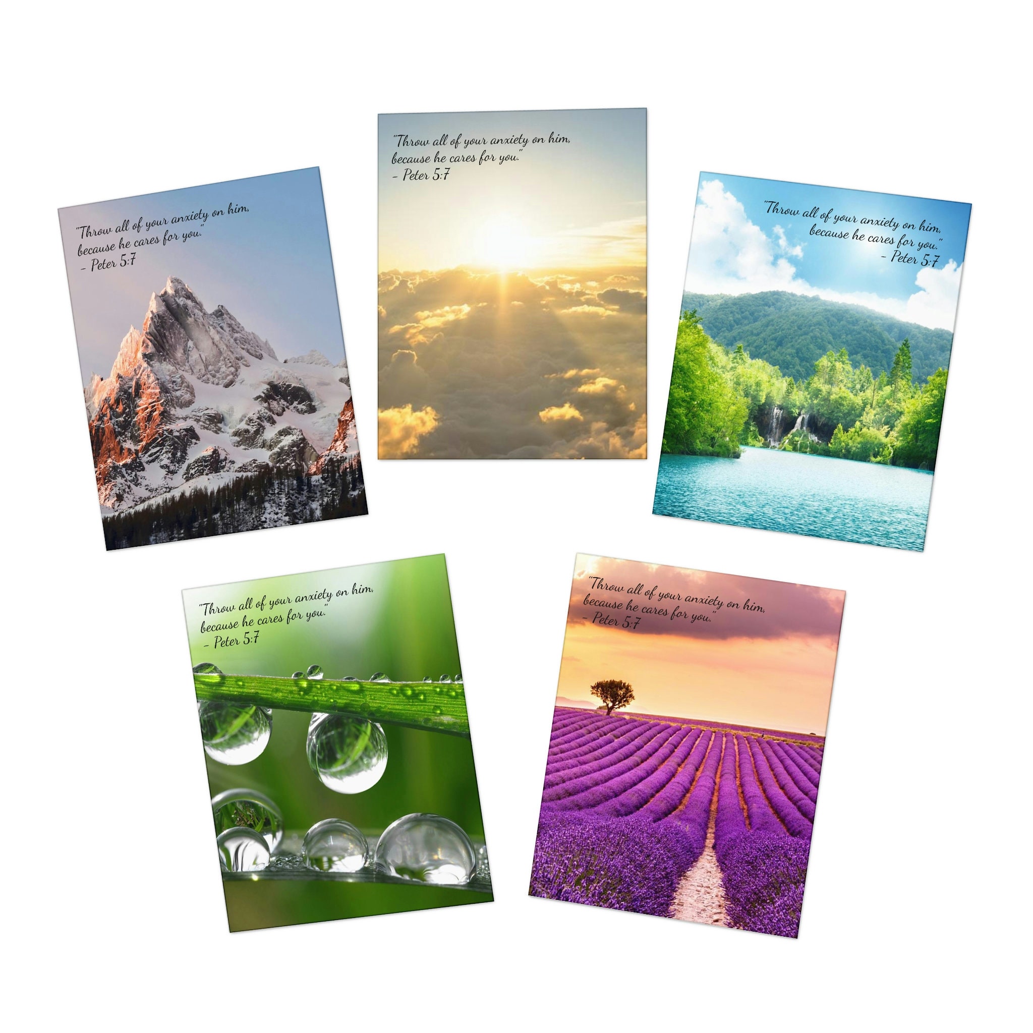 JW Anxiety Comfort Greeting Card Throw All Your Anxiety Scripture With ...