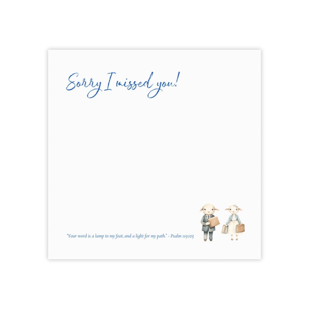 JW Sorry I Missed You Sticky Note Post-it® Note Pads - 7 Different ...