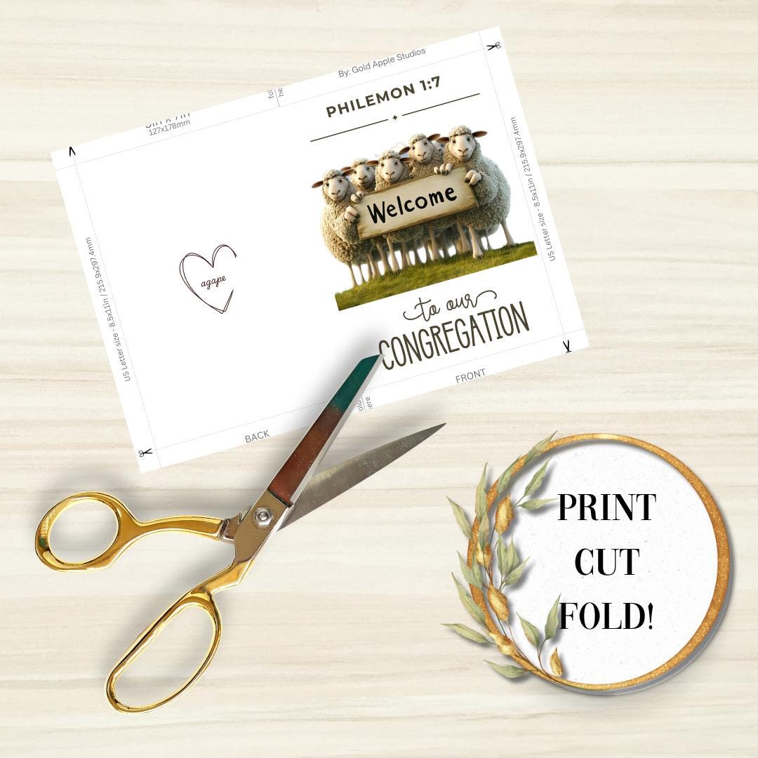 JW Congregation Welcome Card | Sheep Warm Welcome - Etsy