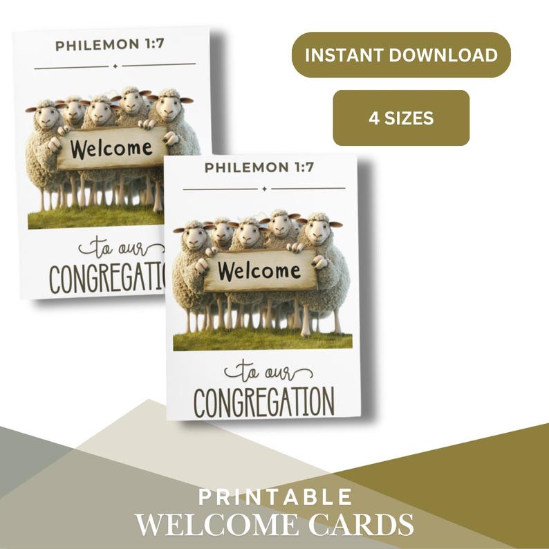JW Congregation Welcome Card | Sheep Warm Welcome - Etsy