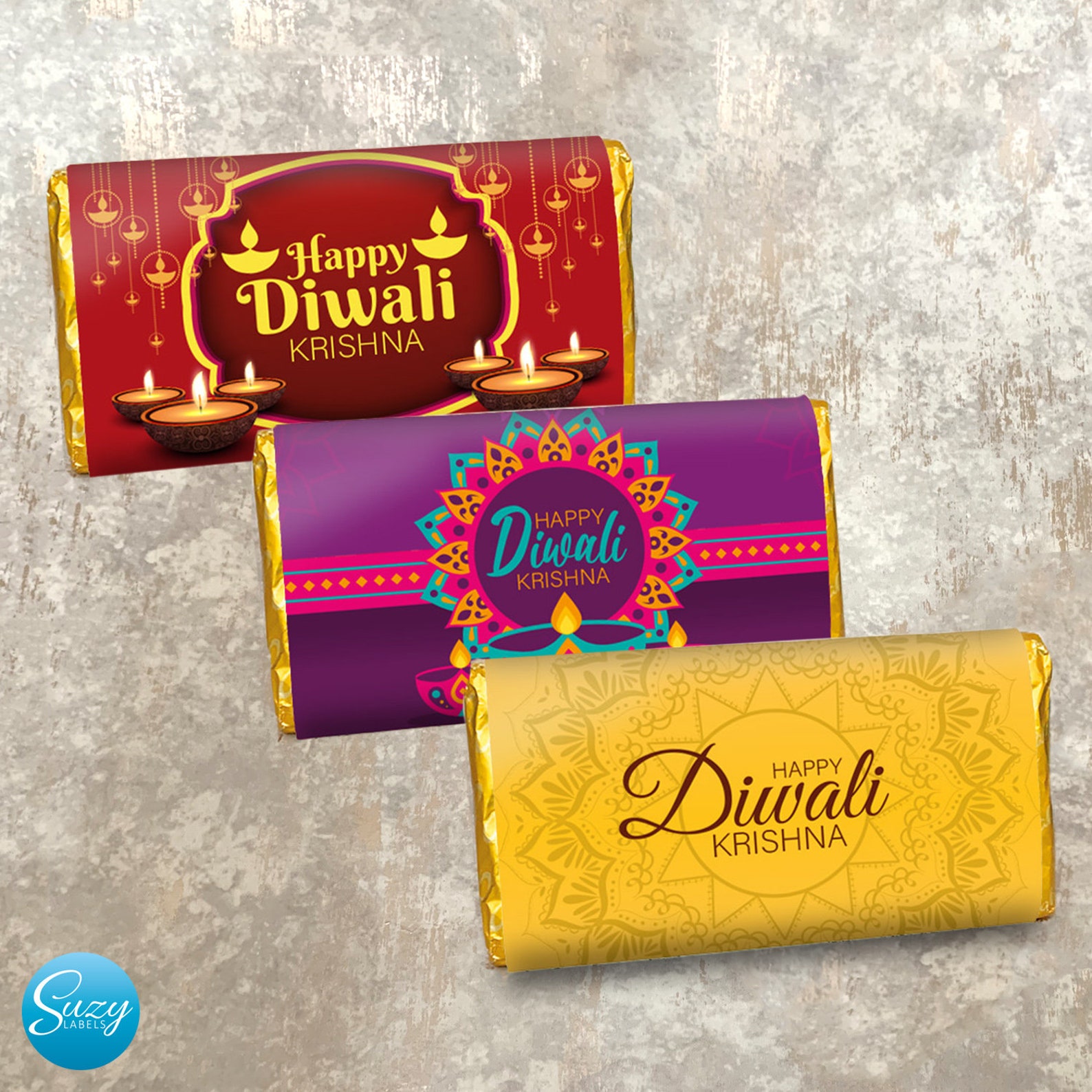 Diwali Personalised Gift Chocolate Label Diwali Gift to - Etsy
