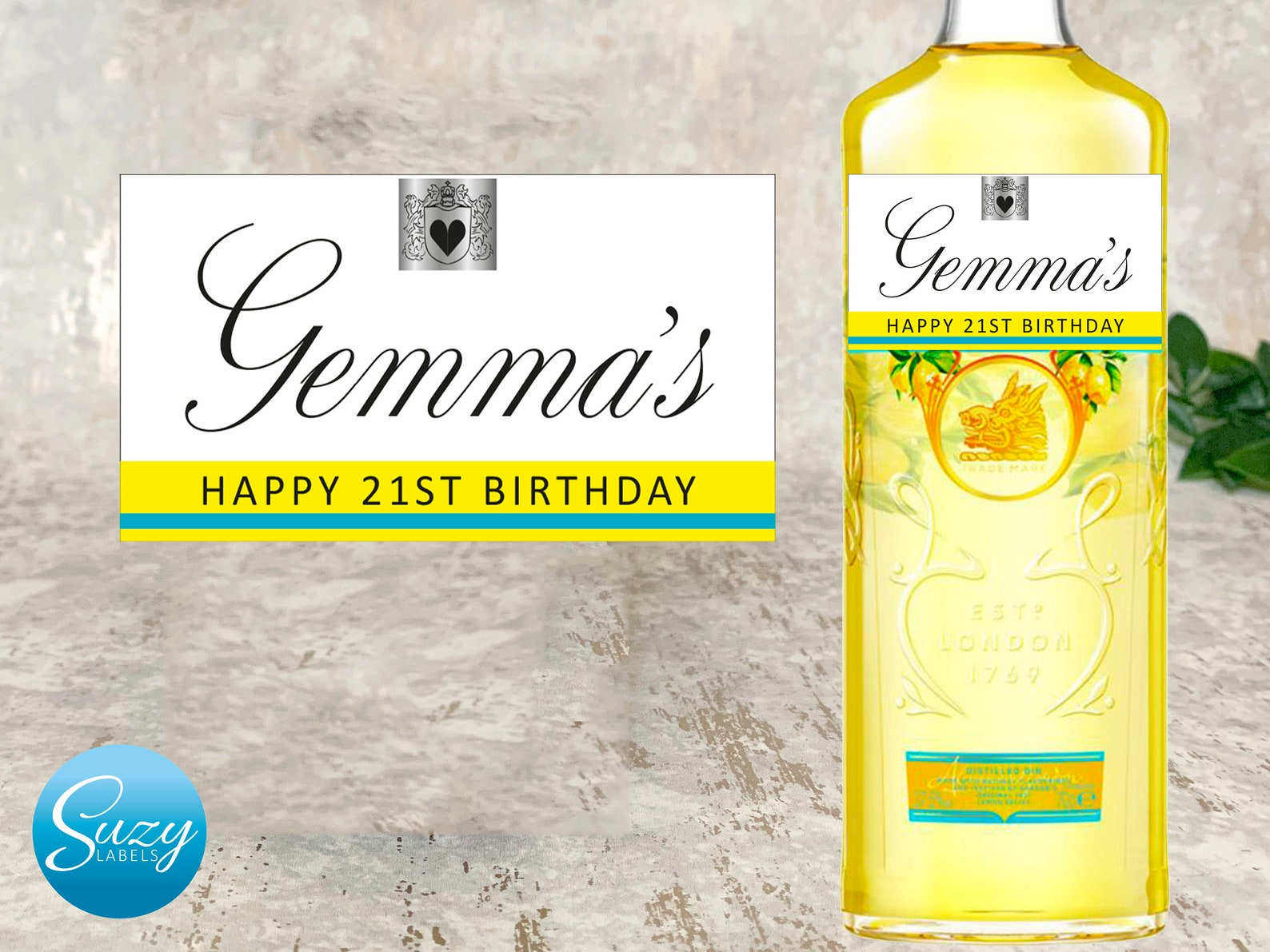 Personalised Gin Label Special Birthday Gift Gin Lover Alcohol Gift ...