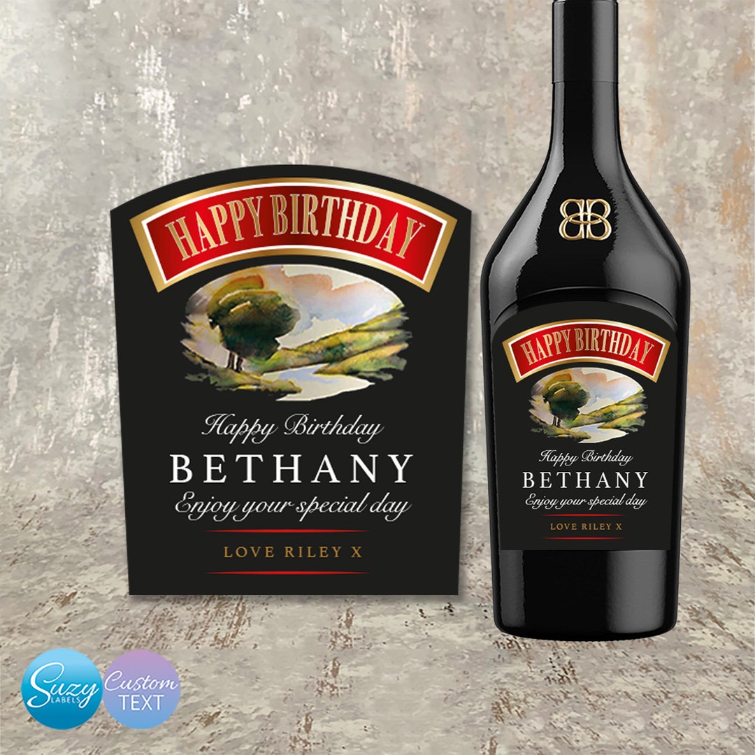 Personalised Baileys Label - Special Birthday Gift - Baileys Lover ...