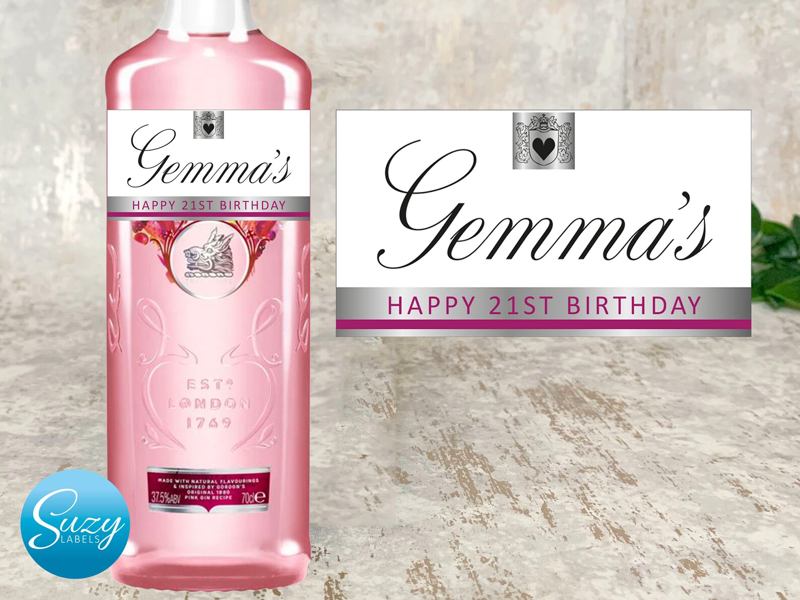 Personalised Gin Label Special Birthday Gift Gin Lover Alcohol Gift ...