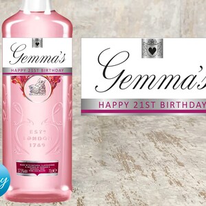 Personalised Gin Label Special Birthday Gift Gin Lover Alcohol Gift ...