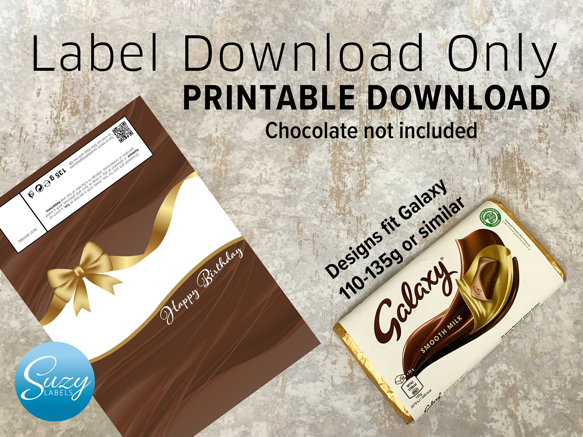 Personalised Gift Chocolate Wrapper Printable Download - Etsy UK