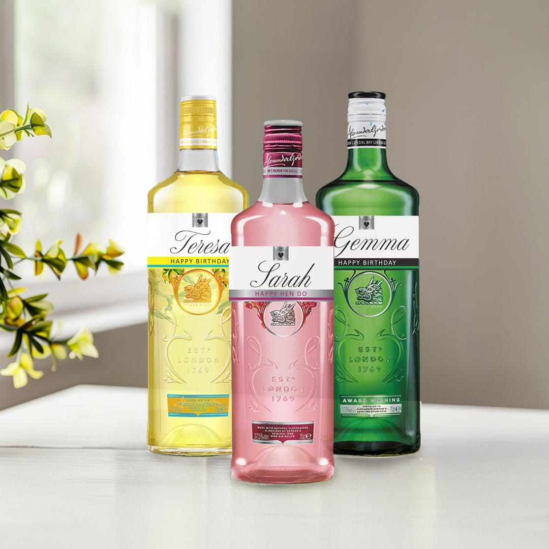 Personalised Gin Label - Special Birthday Gift - Gin Lover - Alcohol ...