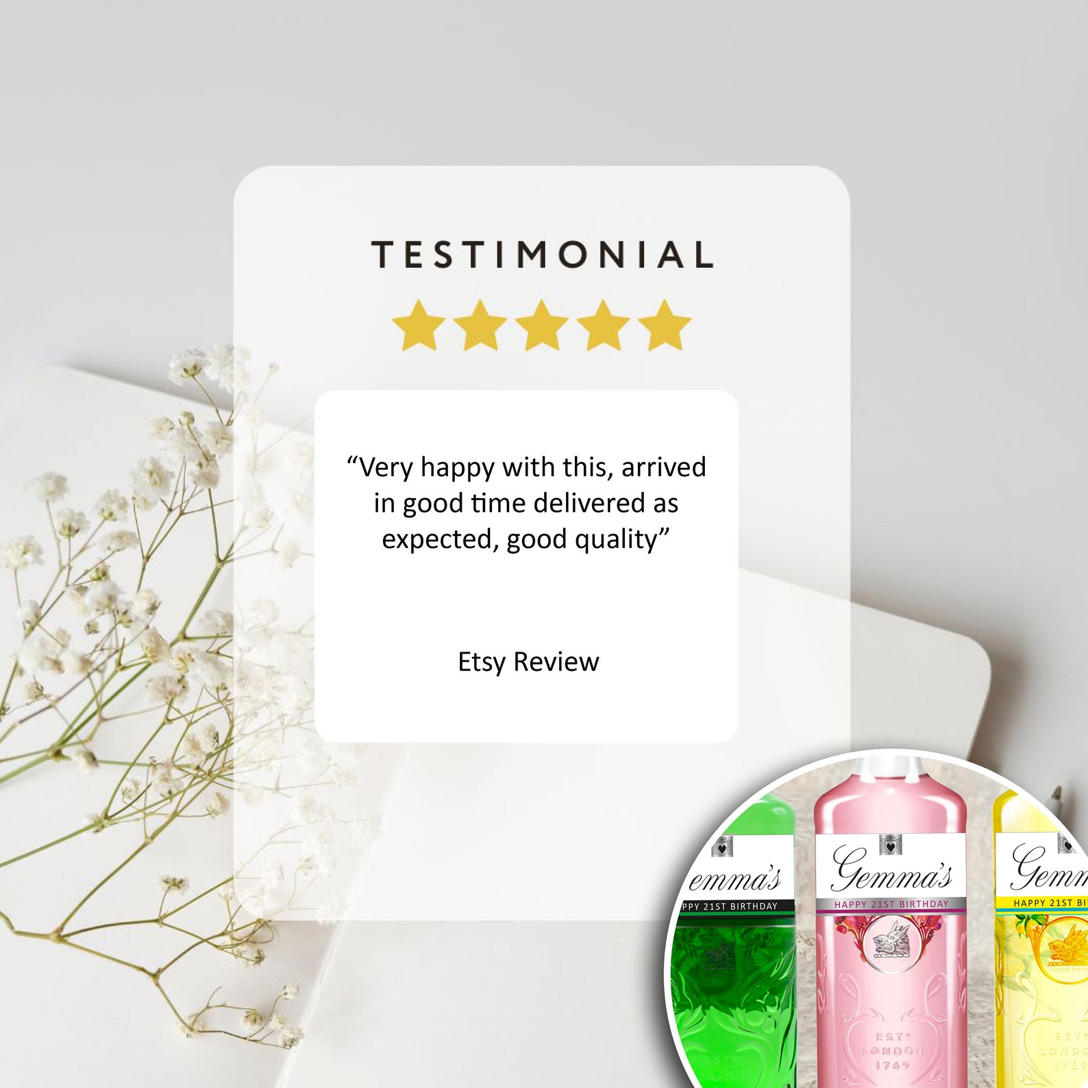 Personalised Gin Label Special Birthday Gift Gin Lover Alcohol Gift ...