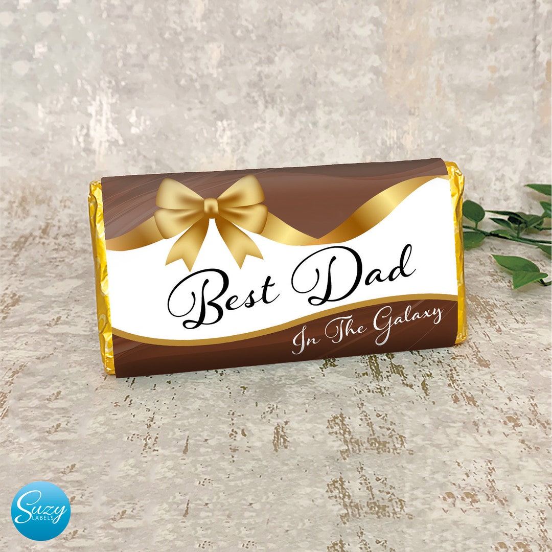 Best Dad Chocolate Bar Personalised Gift - Best Dad in the Galaxy ...