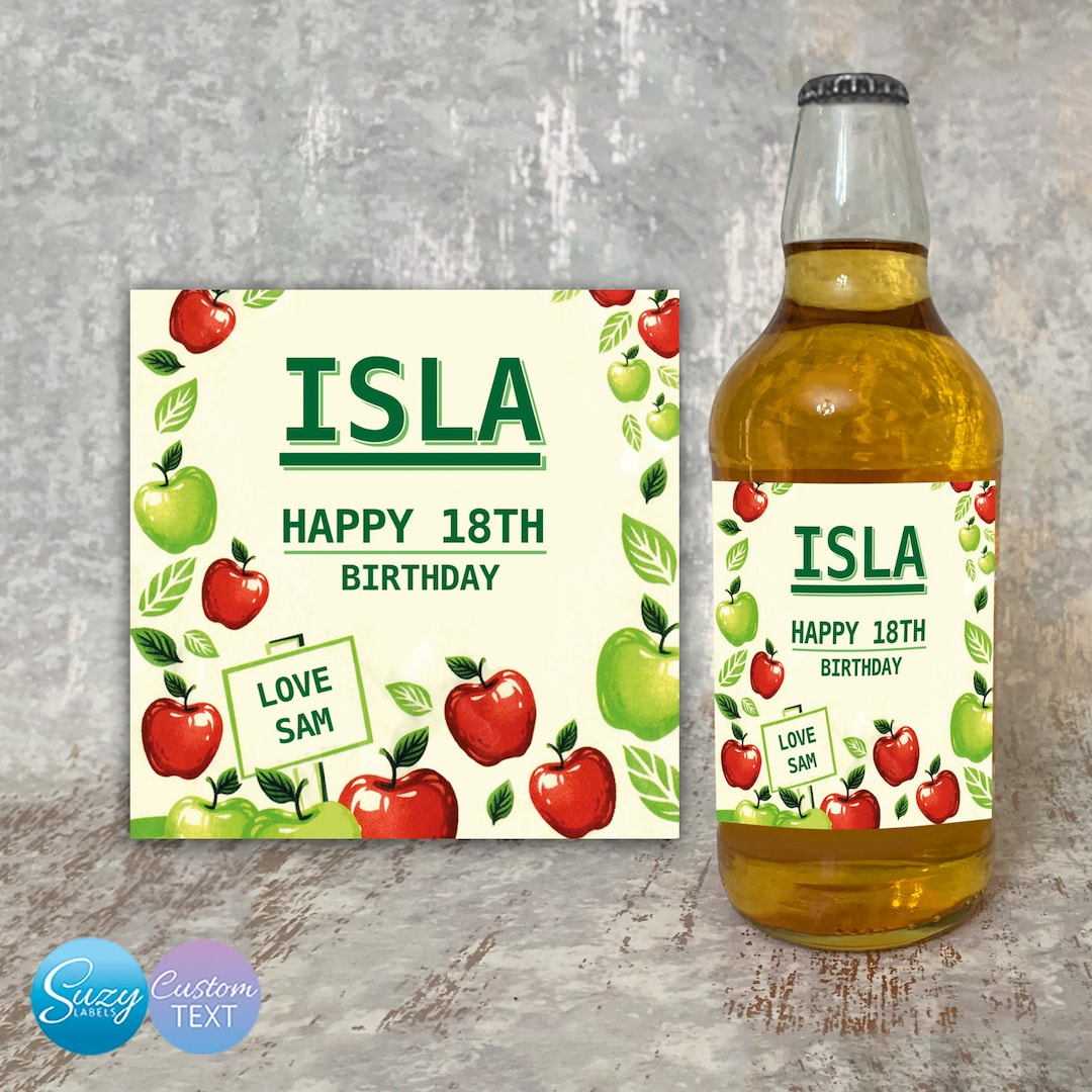 Personalised Cider Label - the Perfect Birthday Gift for Any Drinker ...
