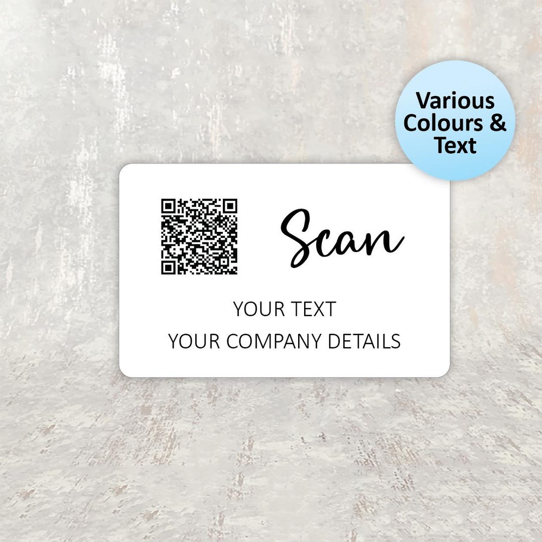 Personalised QR Labels for Business Products - Rectangle Self Adhesive ...