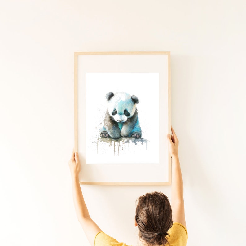 Cute Baby Panda Watercolor Art, Digital Download, Forest Animal - Etsy