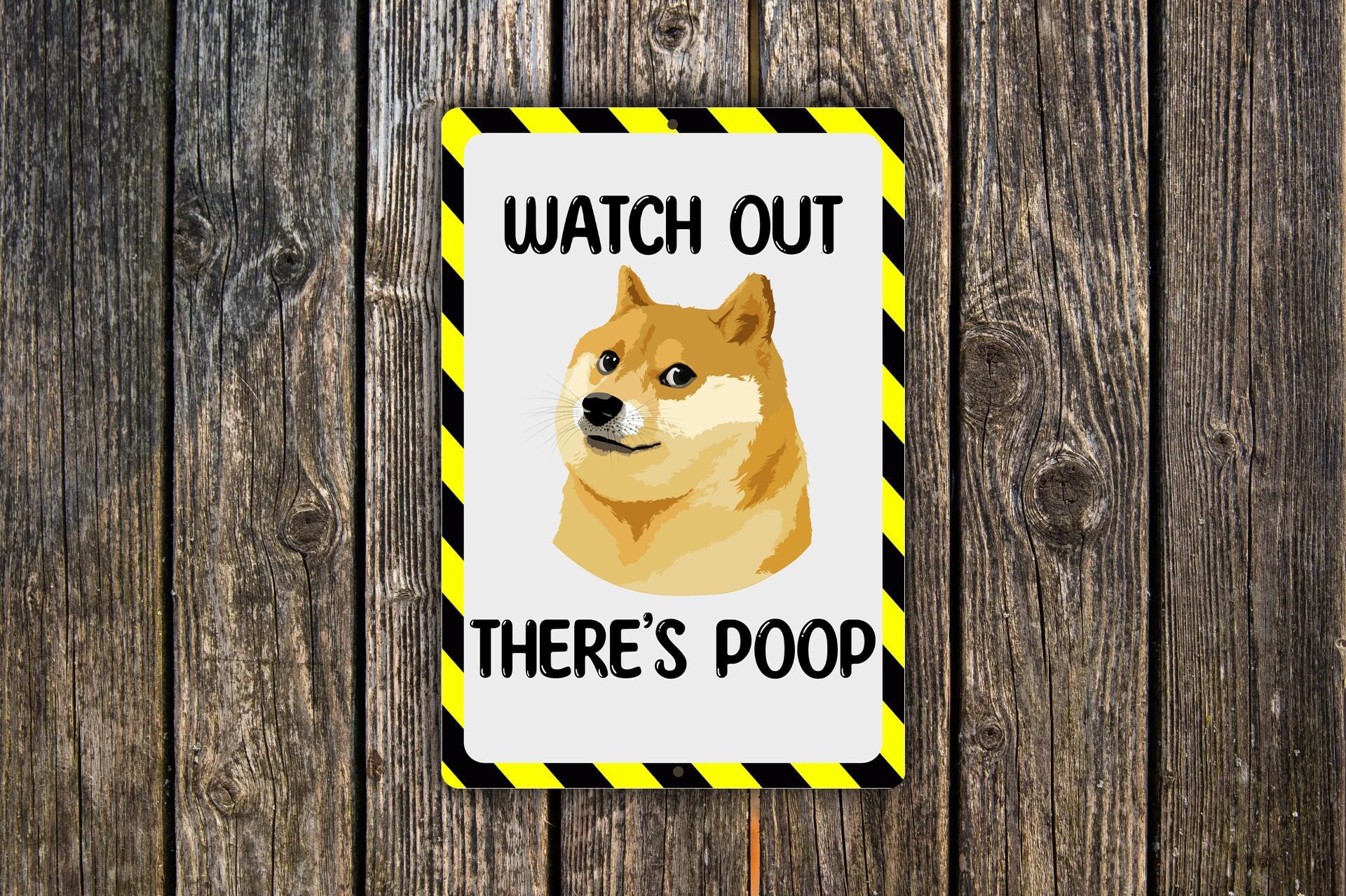 Dog Poop Sign 8x12 Inch, Funny Yard Sign, Dog Warning Signs, Pet Owner ...
