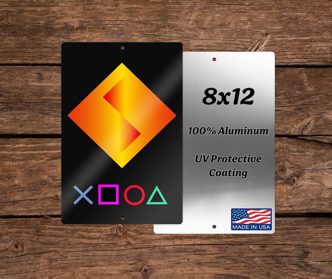 Playstation Sign 8x12 Inch Wall Sign Aluminum PS1 - Etsy