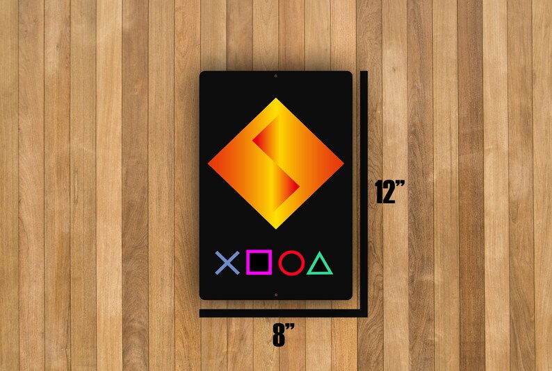 Playstation Sign 8x12 Inch Wall Sign Aluminum PS1 - Etsy