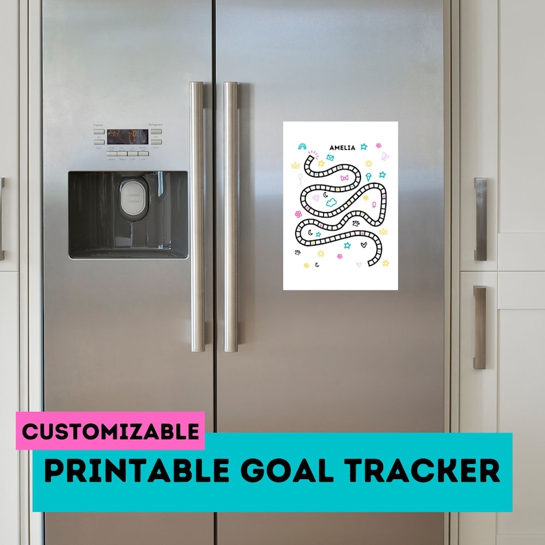 Children Goal Tracker | 100 Task Tracker | Visual Goal | Sticker Chart ...