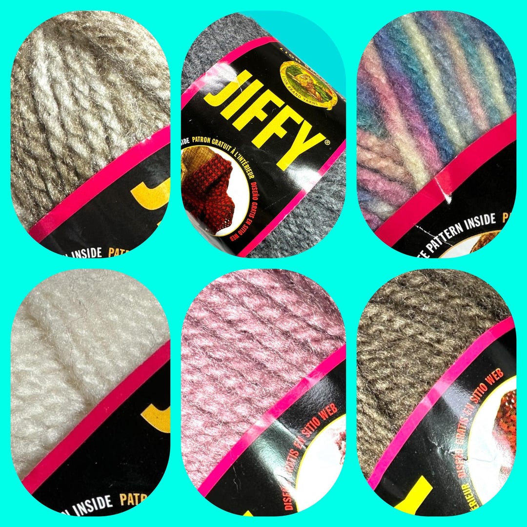 LION BRAND JIFFY Yarn - 5 Color Options - Knitting Crochet Crafts - Etsy