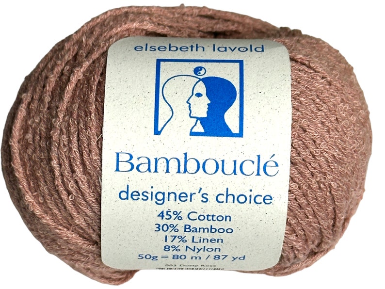ELSEBETH LAVOLD BAMBOUCLE Yarn - 8 Color Choices - 50gms. 87yds ...