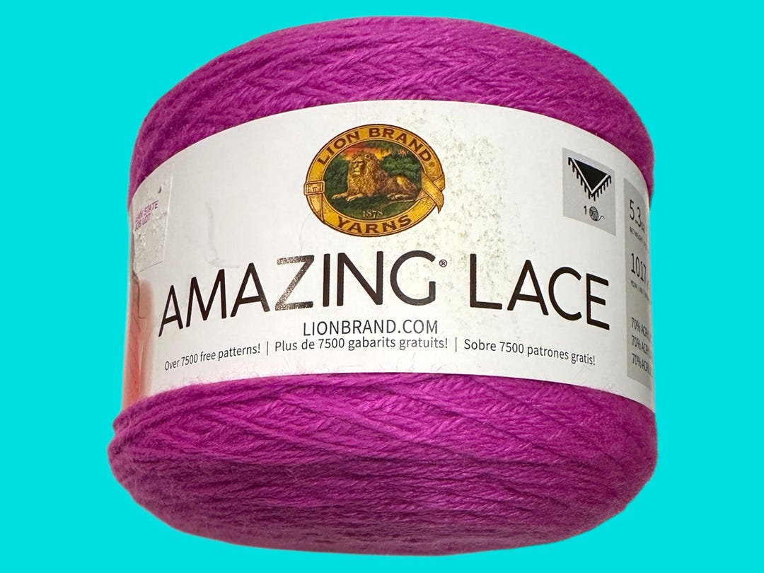 LION Brand AMAZING LACE Yarn - Knitting Crochet Crafts - Etsy