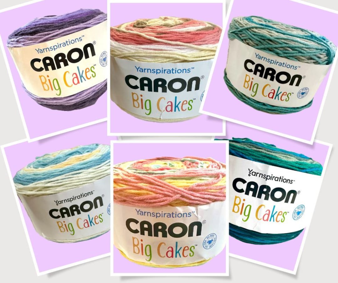 CARON BIG CAKES Yarn 6 Color Options 10.5oz / 603yds Knitting Crochet ...