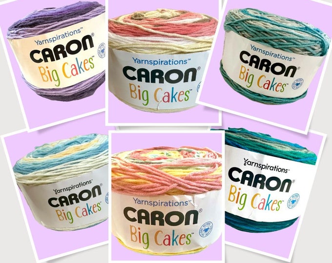 CARON BIG CAKES Yarn - 6 Color Options - 10.5oz / 603yds - Knitting ...