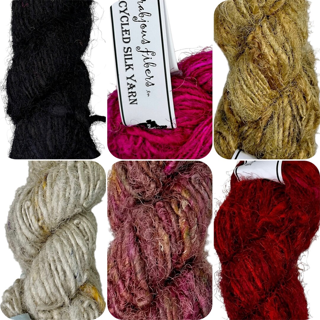 FRABJOUS FIBERS RECYCLED Banana Silk Yarn - 200gms 150yds - 100% Rayon ...