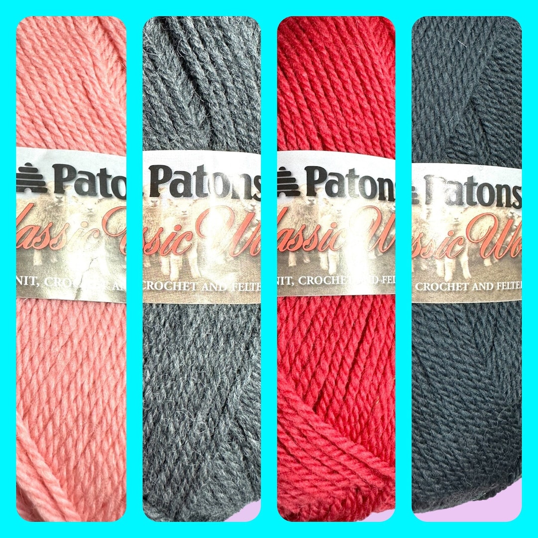 PATONS CLASSIC WOOL Yarn - 100% Wool- Knitting Crochet Crafts - Etsy