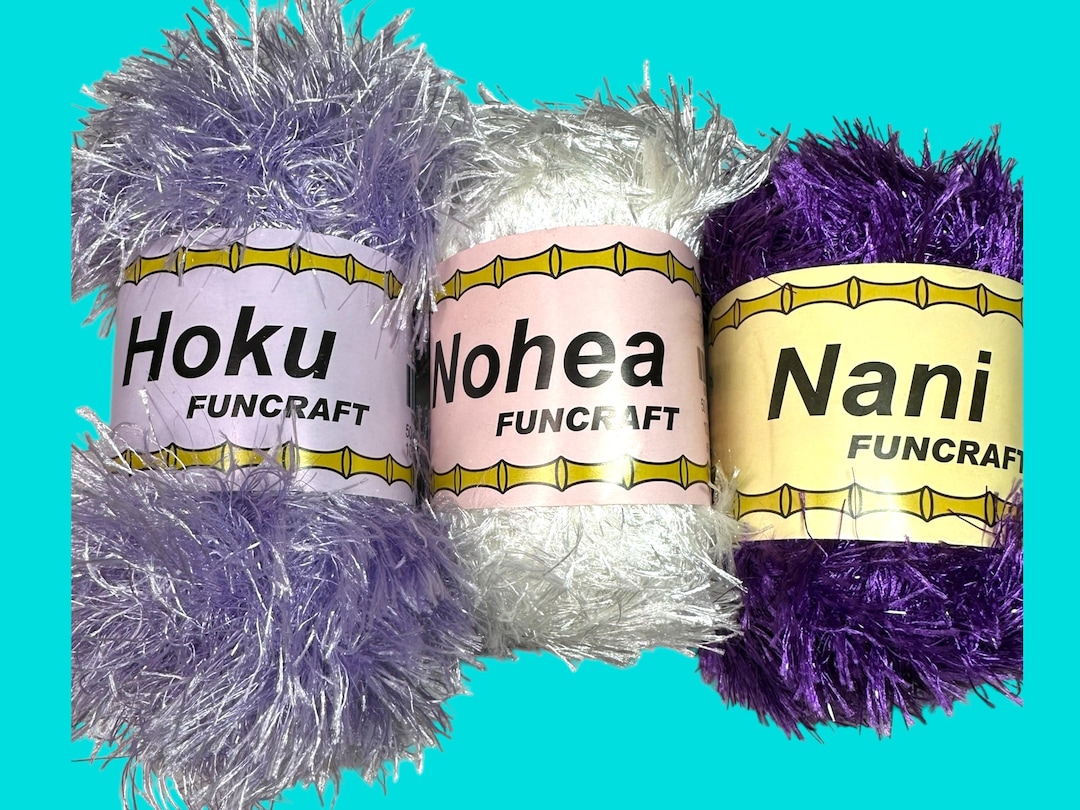 FUNCRAFT Hawaiian YARN - EYELASH - Nani, Nohea & Hoku Yarns - Knitting ...