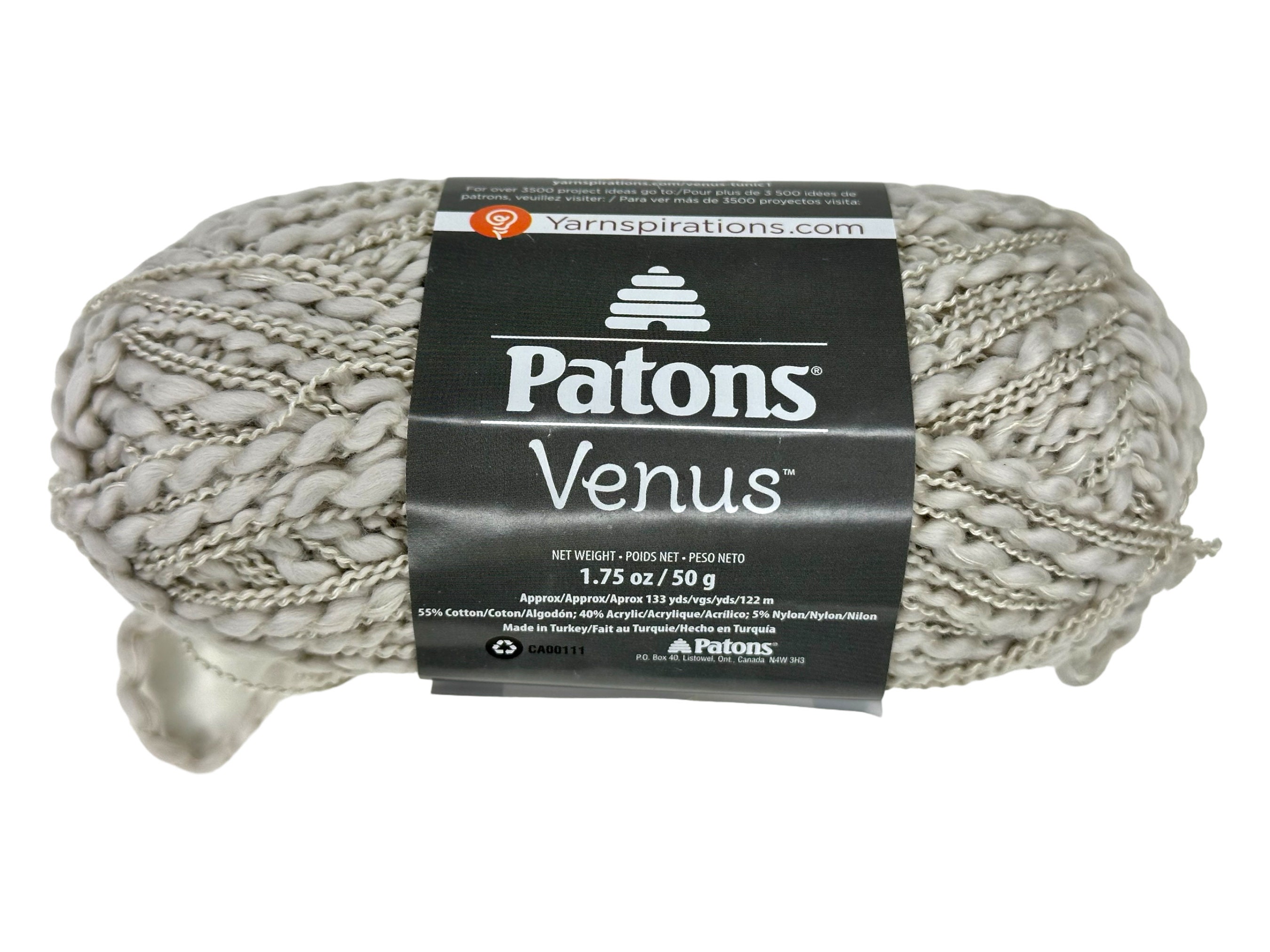 PATONS YARN - VENUS - 8 Vibrant Color Choices - 50gms 133yds ...