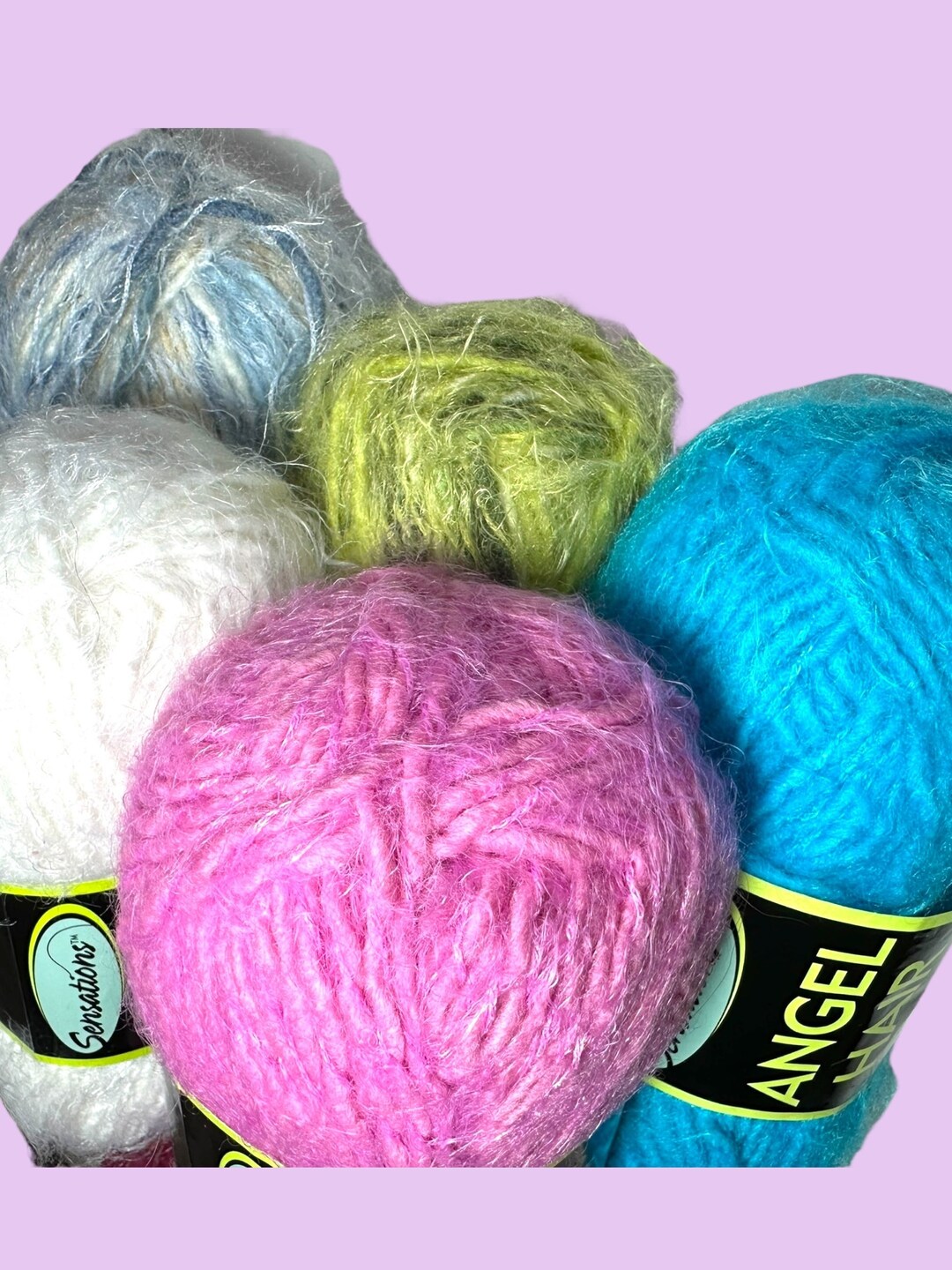 SENSATIONS ANGEL HAIR Yarn 5 Color Choices Discontinued Knitting ...